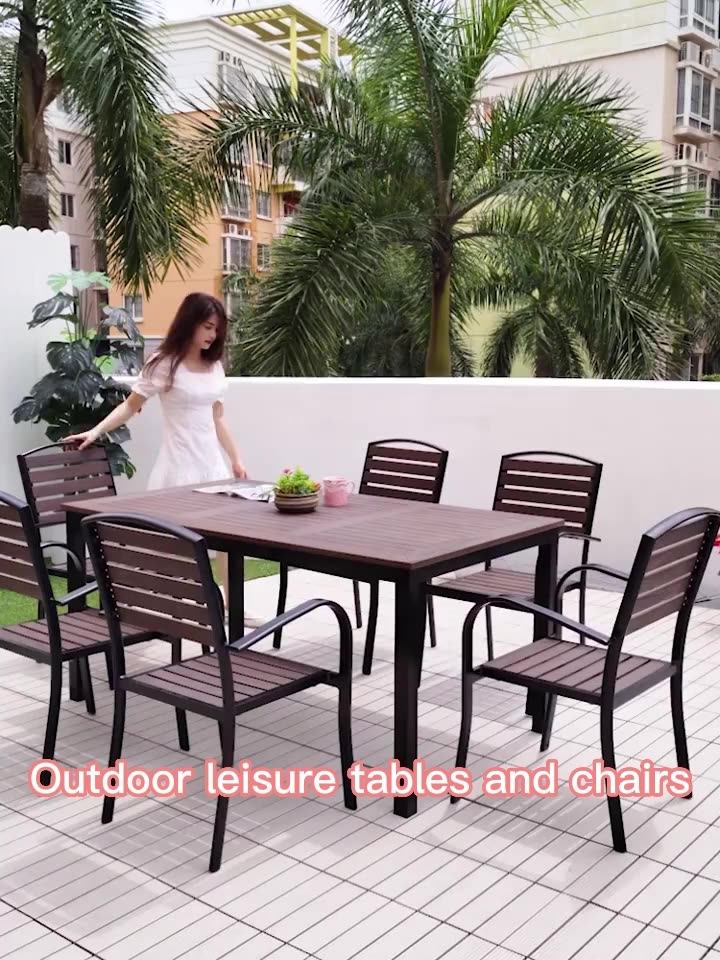 Low Moq Outdoor Restaurant Tables And Chairs Outdoor Long Desk Plastic ...