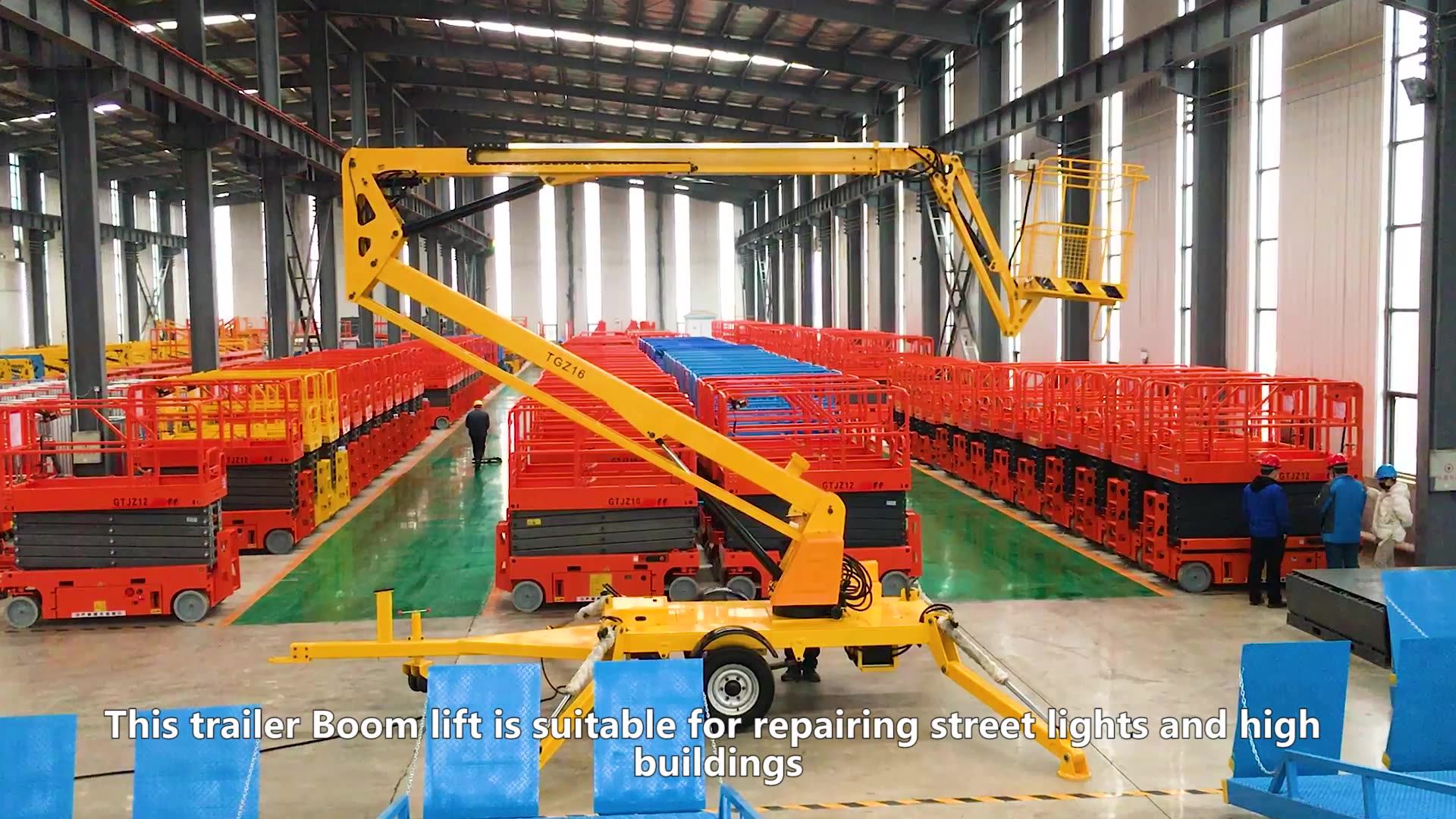 Boom Trailer Electrical Telescoping Lift Portable Lifter Electric Motor ...