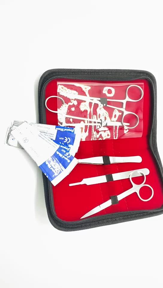 Students Sutures Medic Kit Stainless Steel Suture Kit With Zipper ...