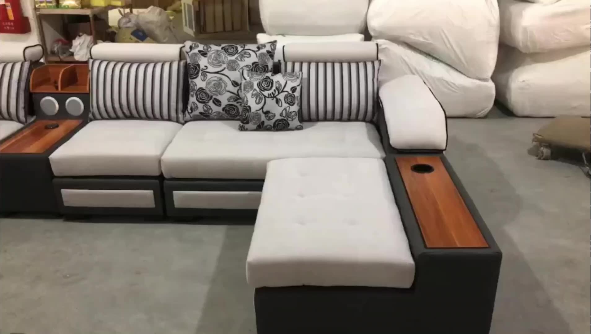 Modern Living Room Sofas Set U Shaped Reclinable Couches Luxury ...