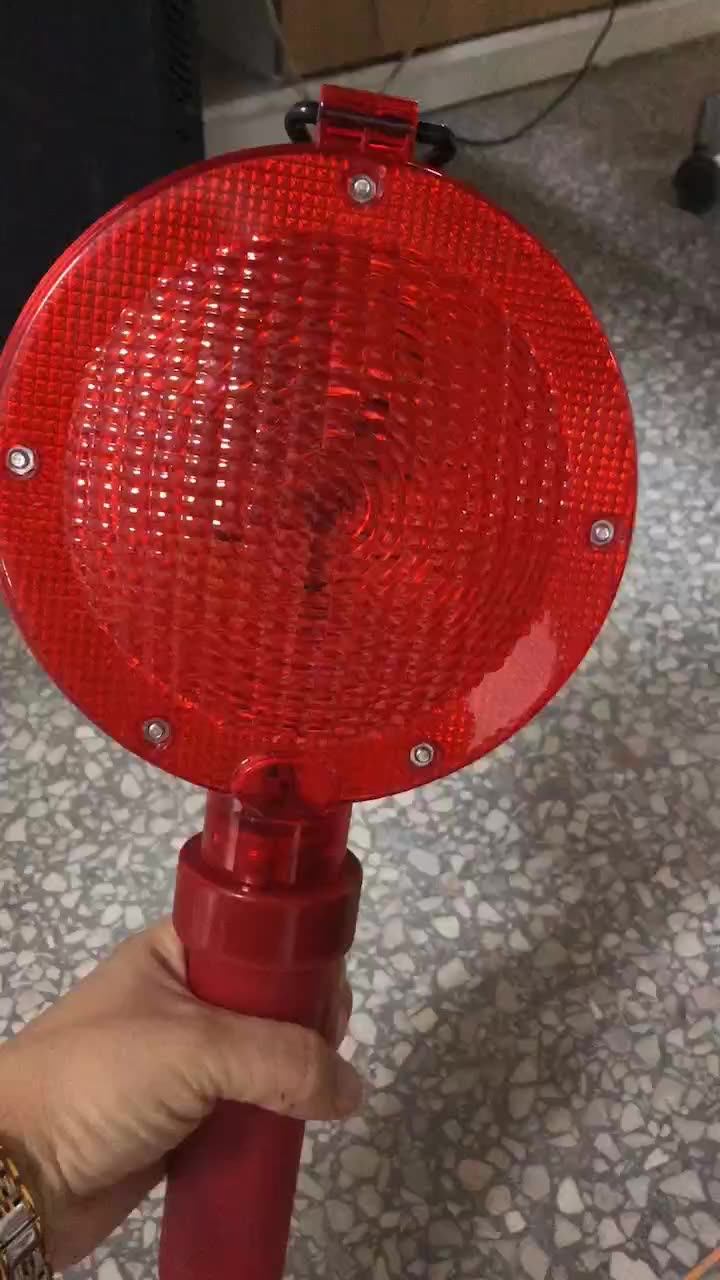 Red Yellow Led Solar Warning Light Barricade Cone Flashing Light Road ...