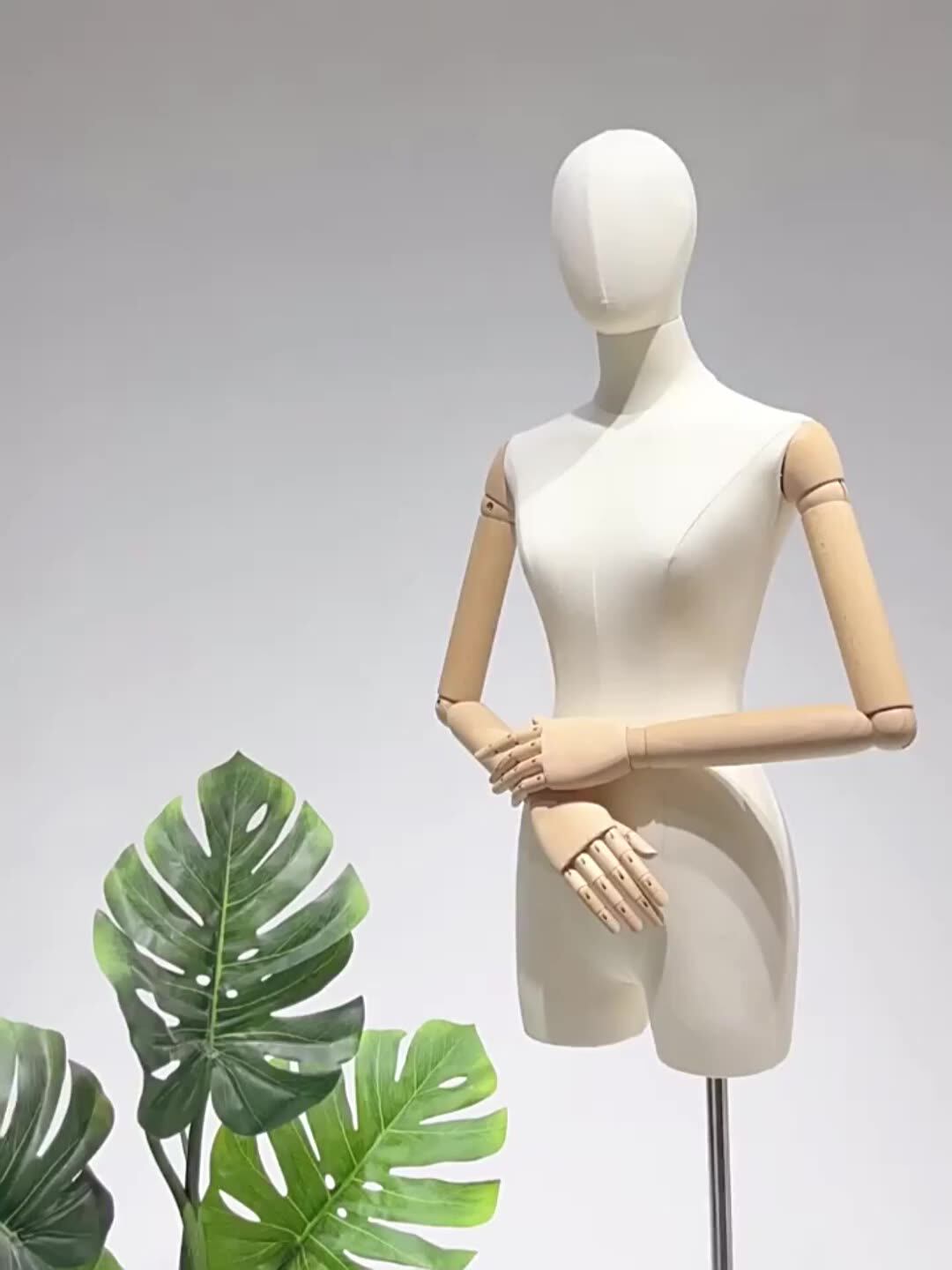 Ladies Fashion Boutique Upper Body Fabric Half Body Manikin Maniqu De ...