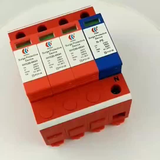 Manufacturer Ac 380v40ka 3+npe Three Phase Power Lightning Surge ...