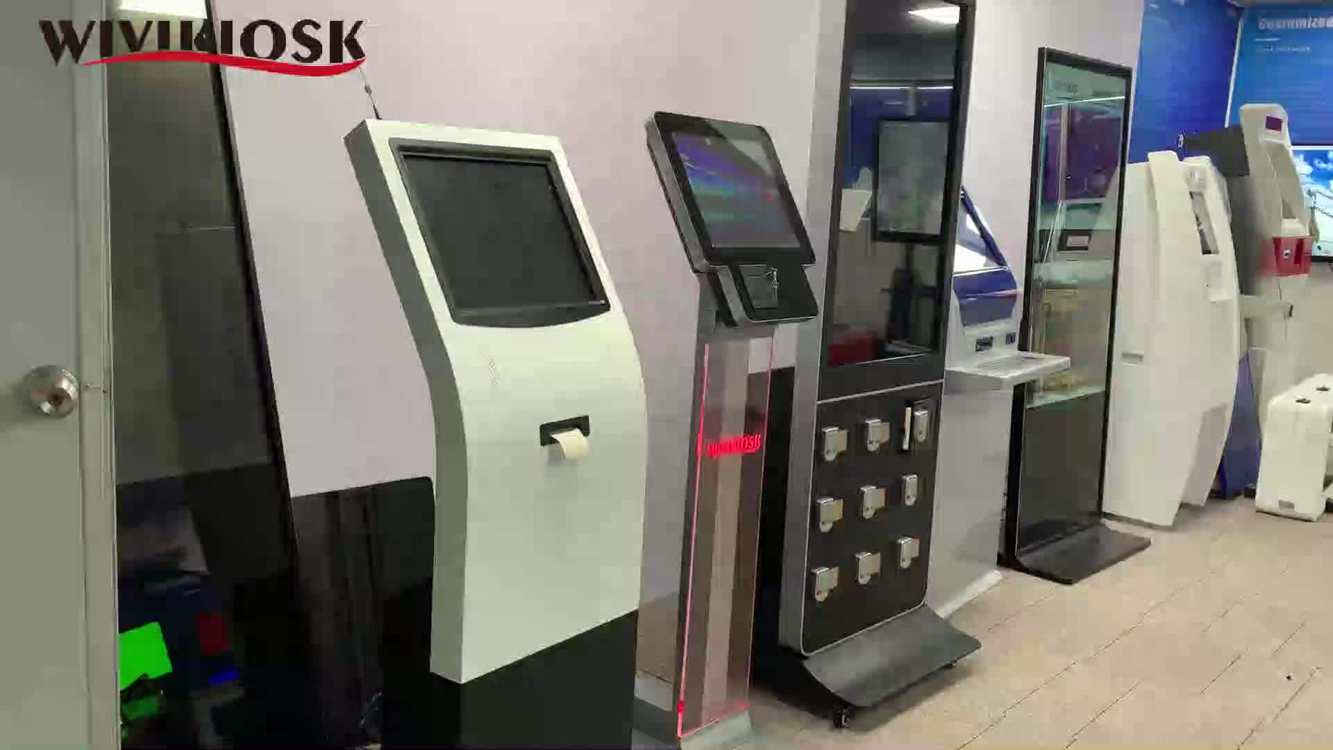 Indoor Free Standing 19 Inch Interactive Kiosk With Metal Keyboard ...