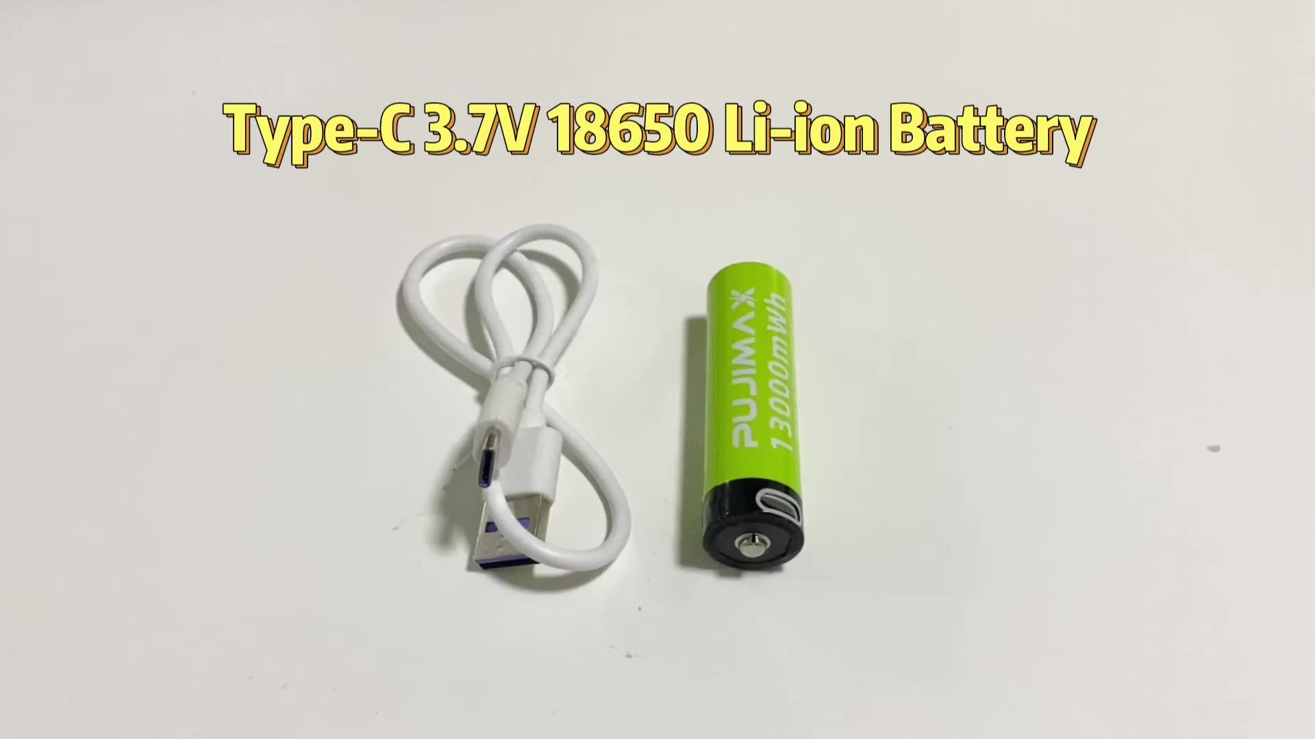 Pujimax 1pcs Usb C 18650 Li Ion Rechargeable Battery 3.7v 18650 Lithium ...
