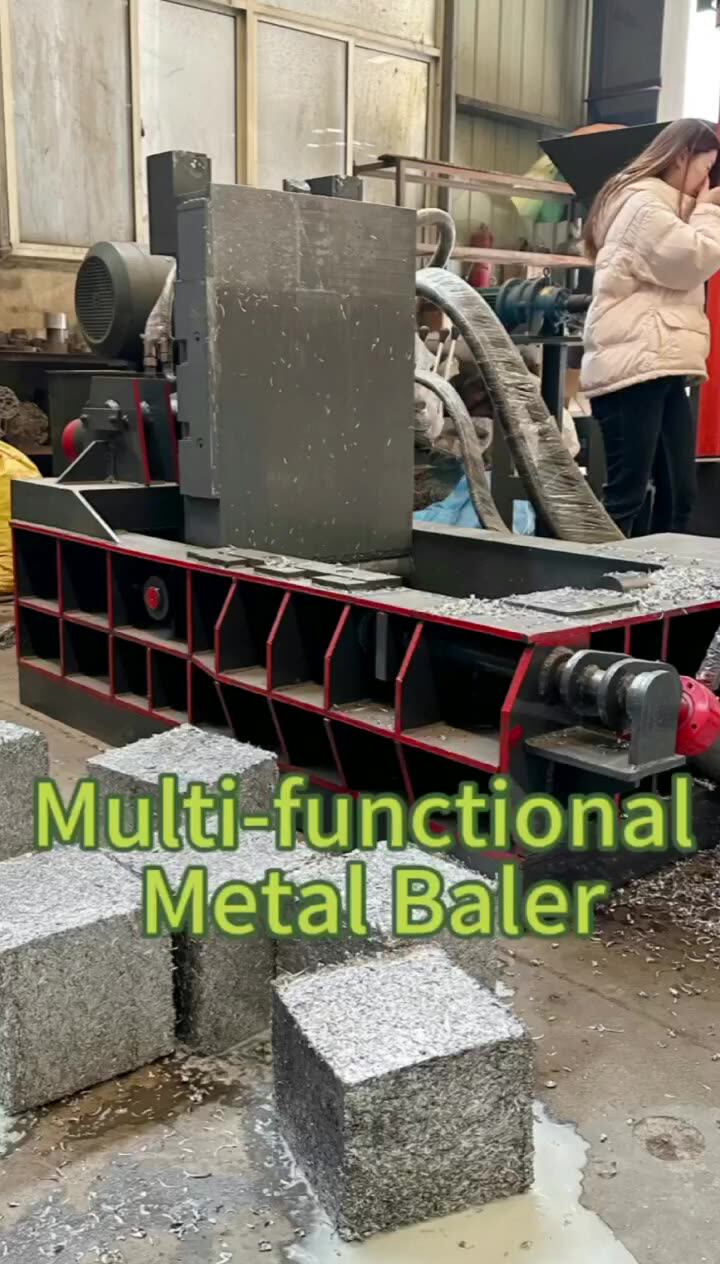 Automatic Compaction Packing Waste Iron Aluminum Steel Scrap Metal ...