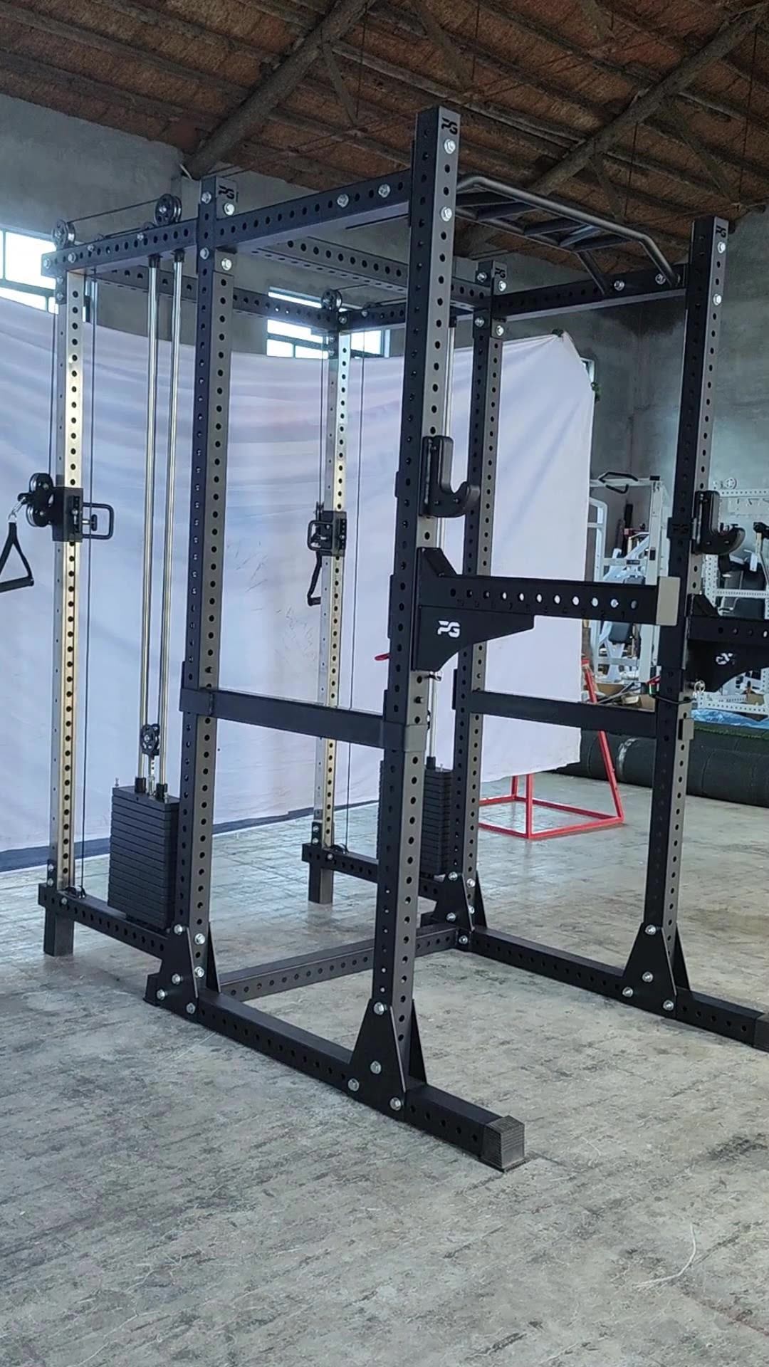 Crossmax Function Trainer Cable Machine Power Rack With Dual 250lb ...