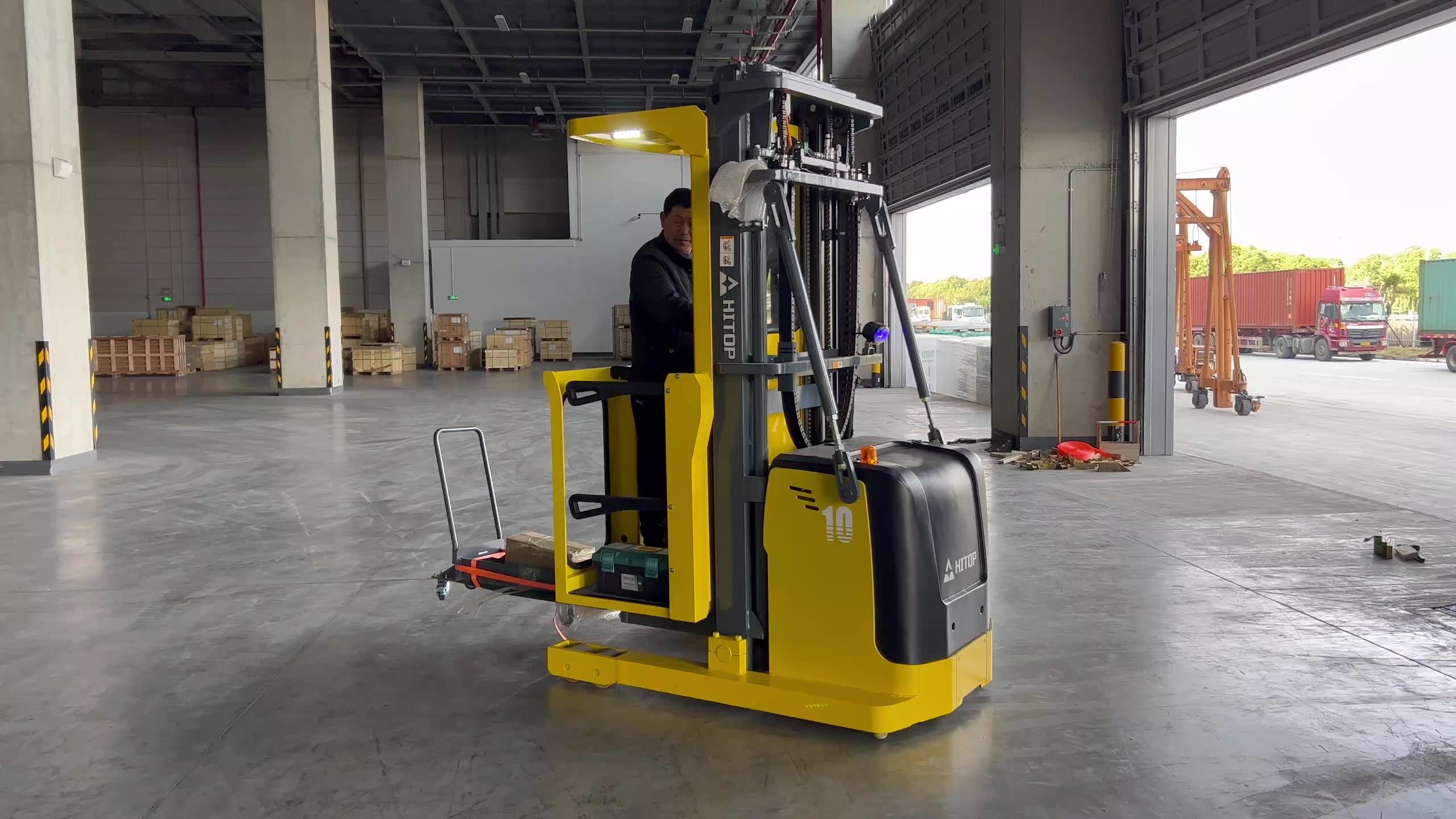 Hitop High Level 1ton 1.5ton Picker Forklift Man-up Warehouse 1000kg ...