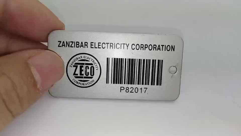 Custom Waterproof Metal Barcode Label Aluminium Bar Code Asset Tag ...