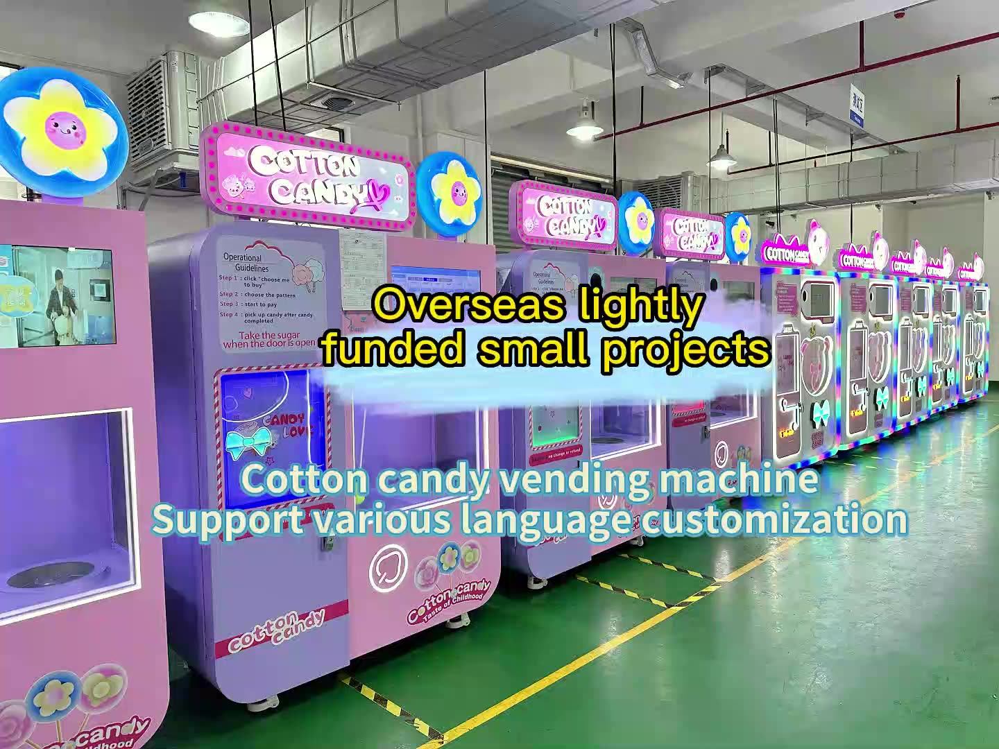 Hot Sale Latest Guangzhou Factory Candy Floss Vending Automatic Machine ...