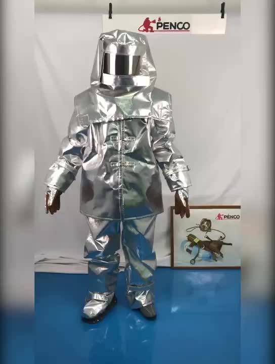 Aluminum Foil Heat Resistant Fireproof Clothing 800 Degree 1000 Degree ...