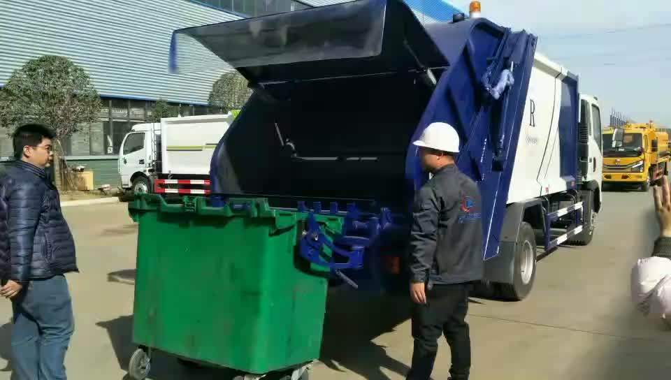 Sinotruk Howo 8cbm 10cbm Mobile Waste Collection China Garbage Trash ...
