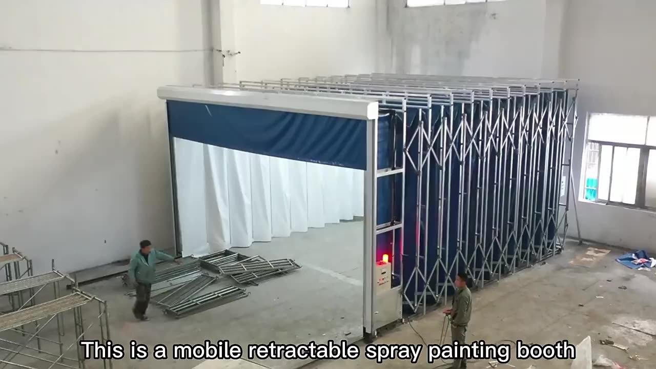 Telescopic Spray Booth /retractable Spray Booth With Back Exhaust Fan ...
