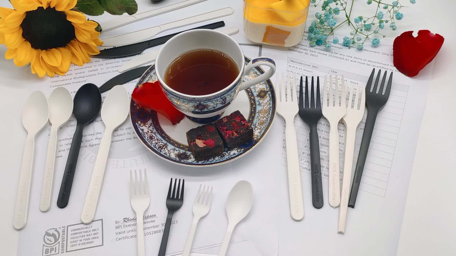 Greenworks Compostable Pla Plastic Utensils Kit Set With Napkin,Fork ...