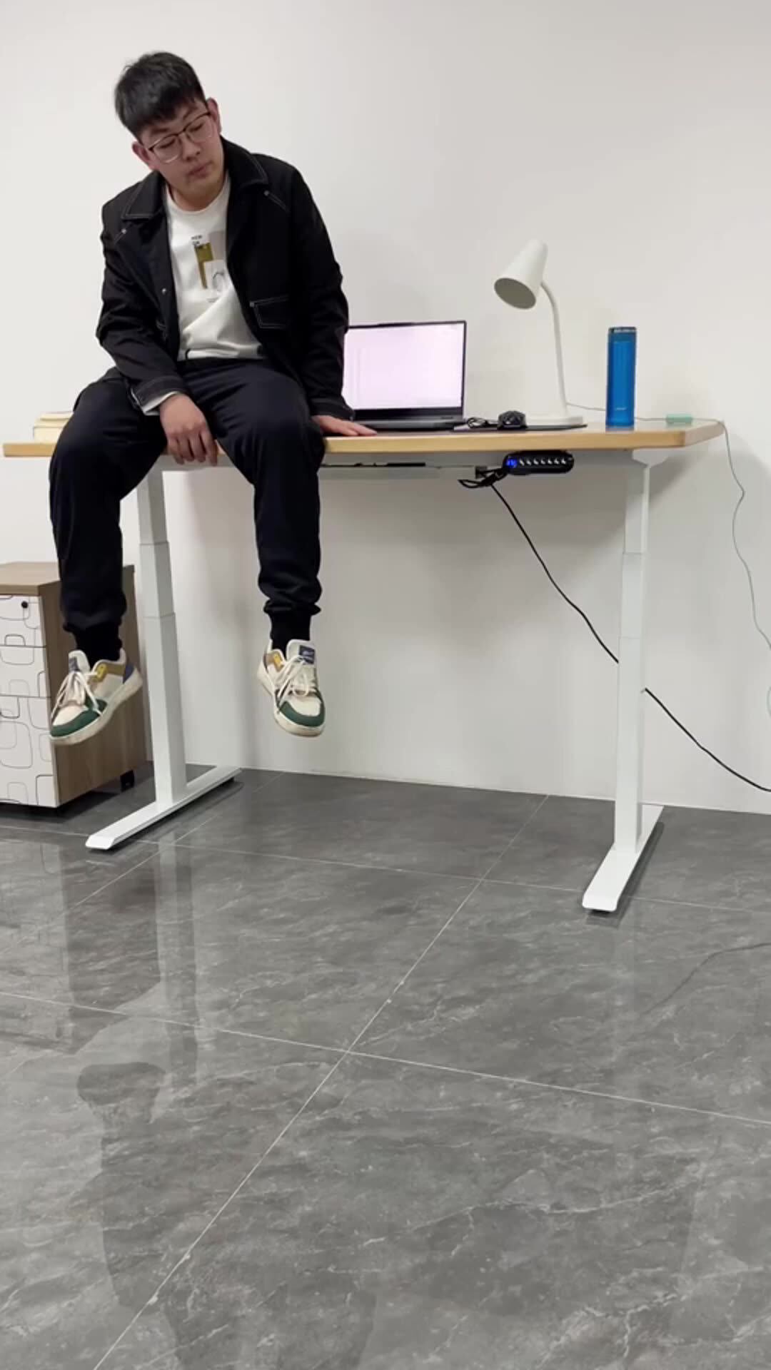 Manual Sit To Stand Office Metal Steady Desk Gaming Adjustable Height ...