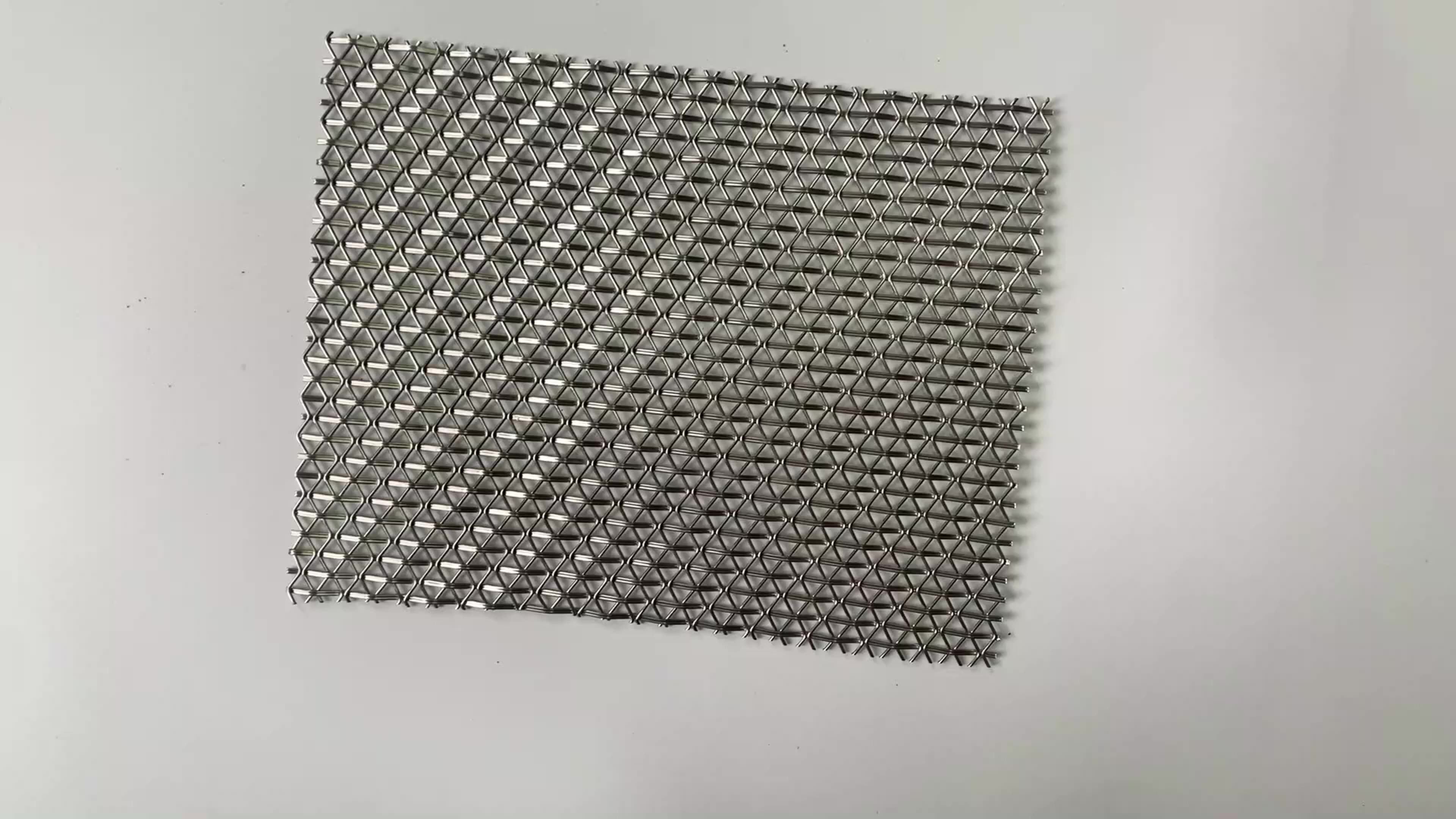 Flat Metal Furniture Screen Single Crimp Grille Finish Decorative Woven ...