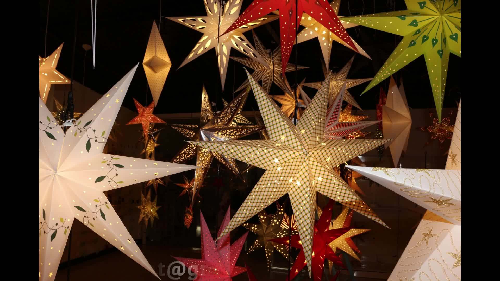 Christmas Market Paper Star Lantern Hanging Deco Light - Buy Handmade ...