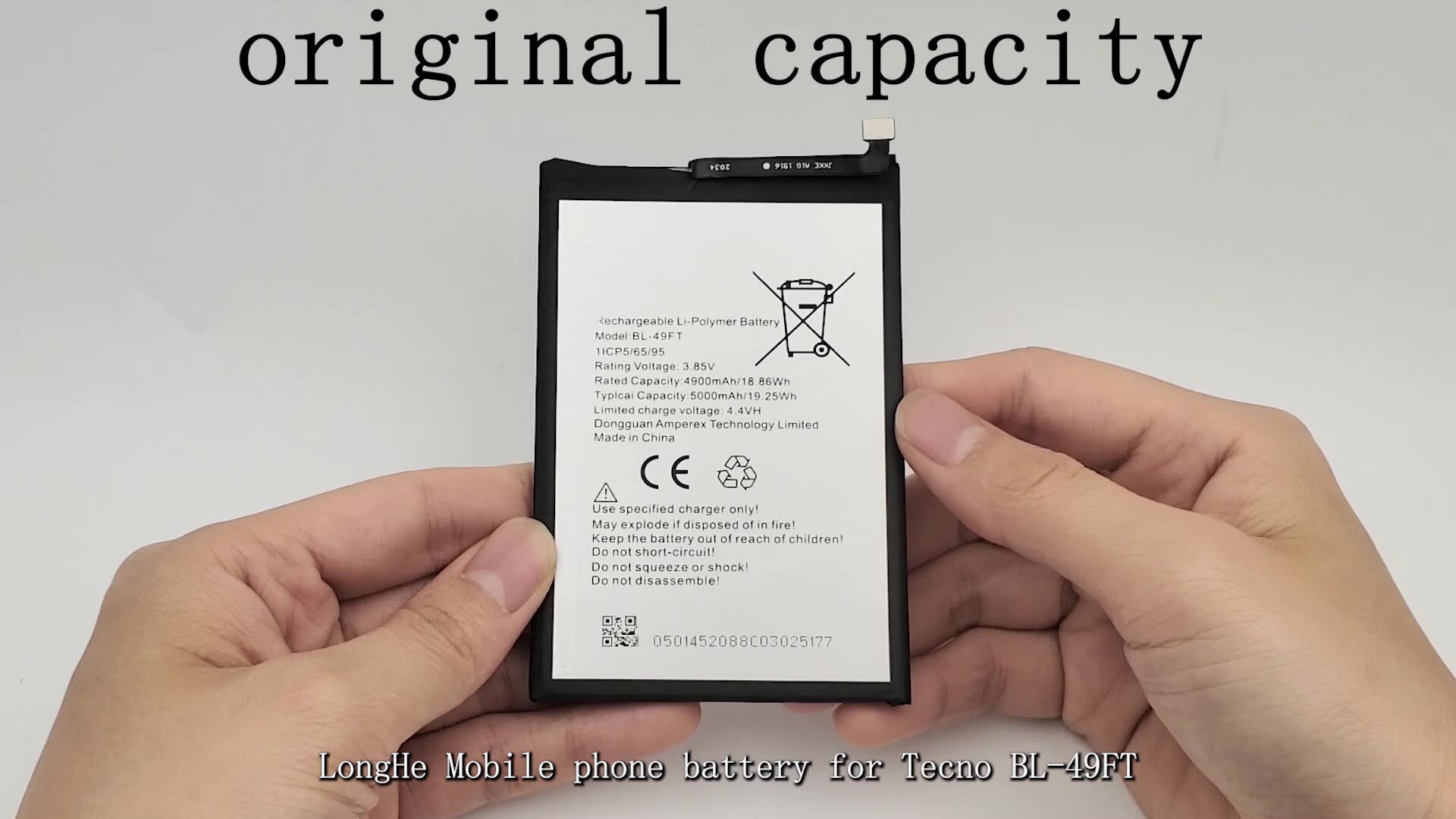 Bl-49ft Rechargeable Li-polymer Battery For Tecno Spark 5 Spark 5 Pro ...