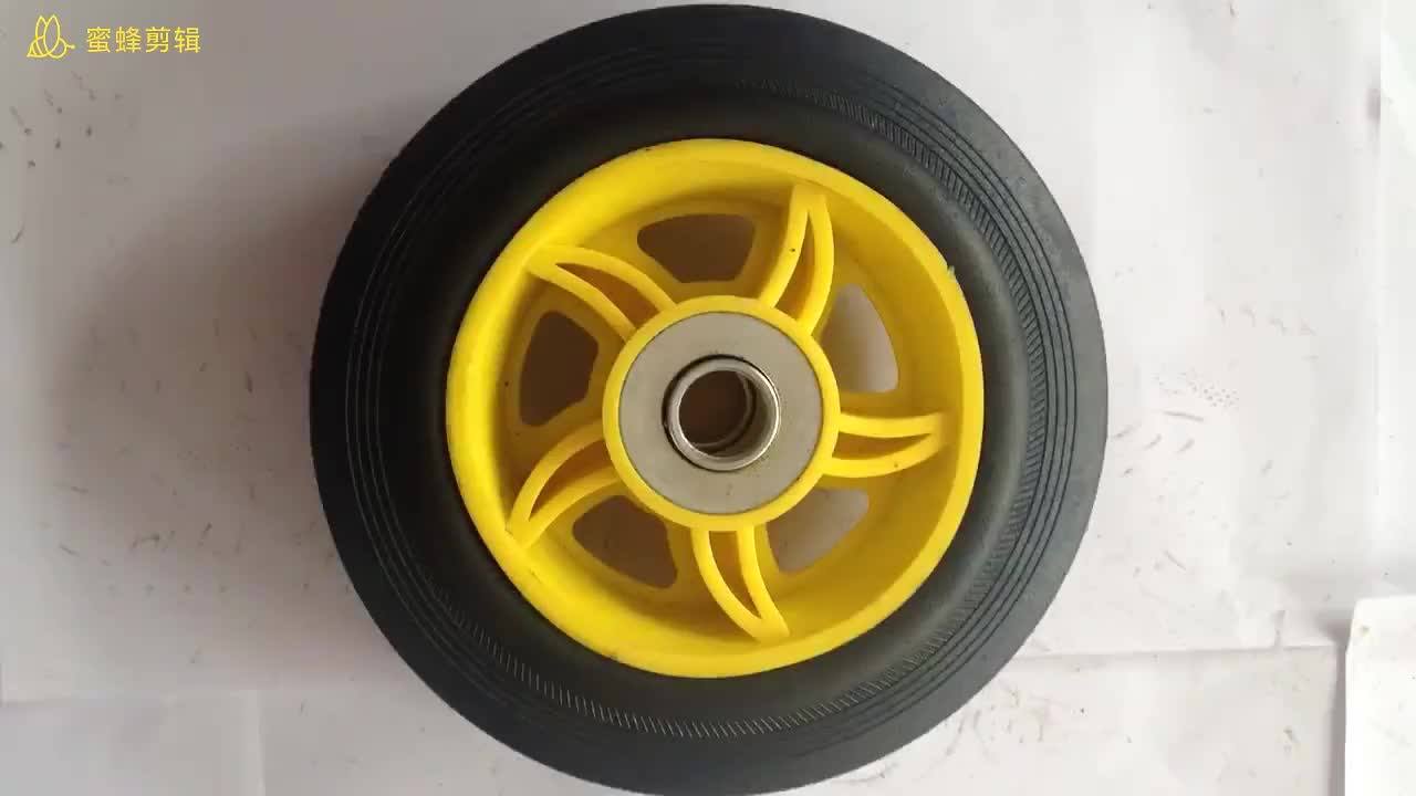 Custom 6 Inches Solid Rubber Wheels With Iso Certificated - Buy Solid ...
