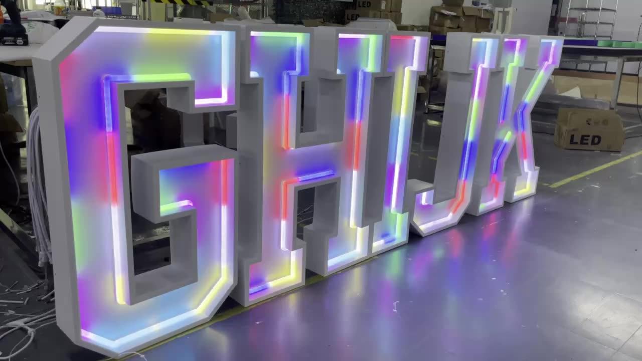 Zodica Neon Large Wedding Alphabet Marquee Letters Led Light Mini Logo ...