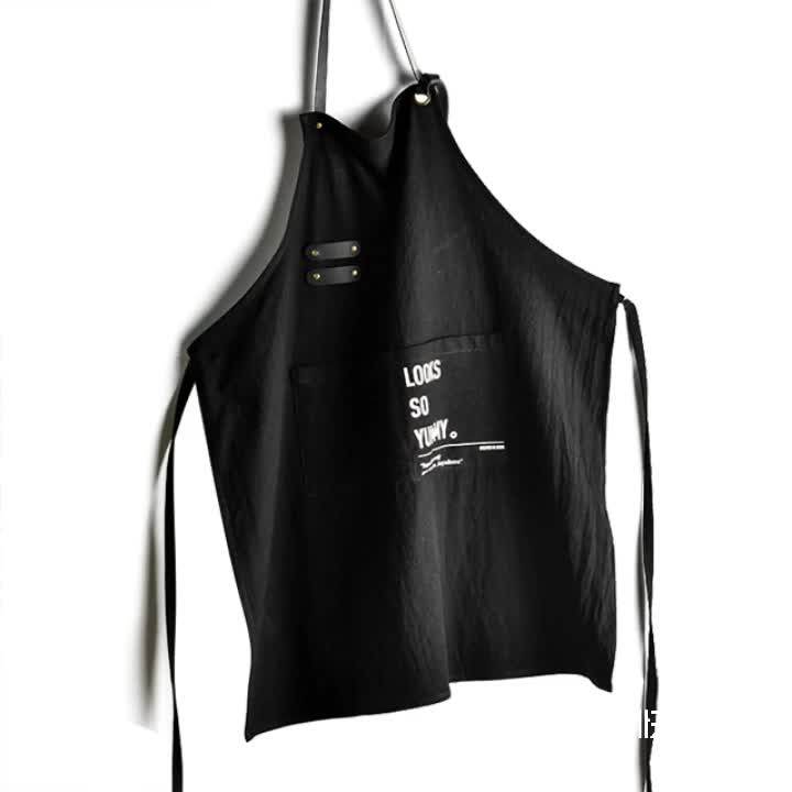 High Quality Mens Bartender Uniform Apron Polyester Fabric Apron For ...