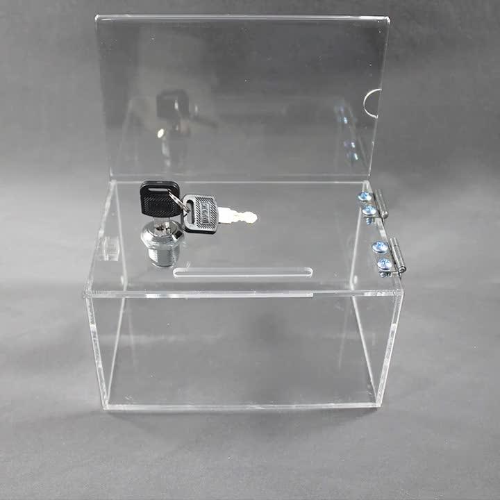 Kotak Kartu Nama/tampilan Akrilik Bening Kustom Dengan Kunci Pabrik ...