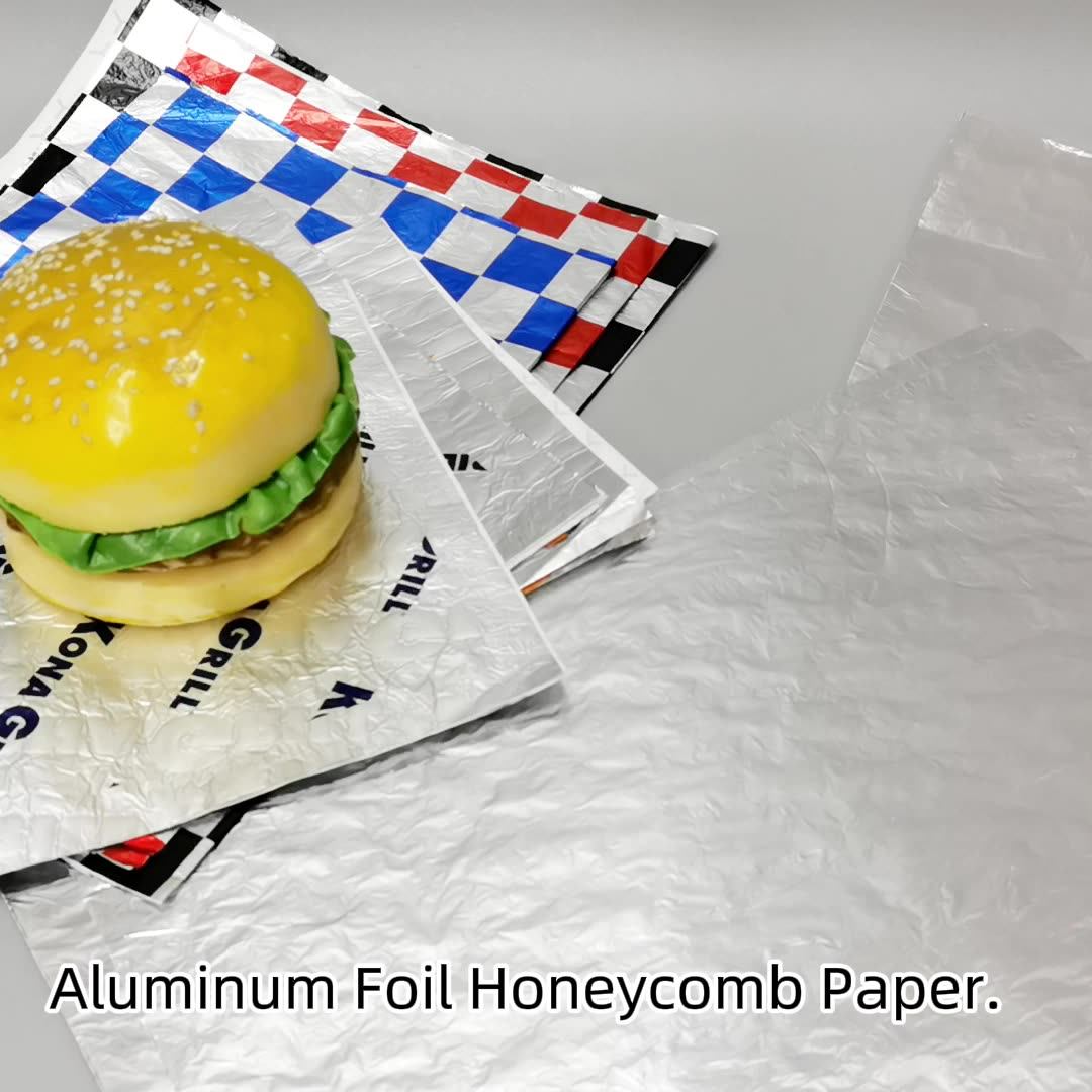 Custom Printed Food Grade Burger Packaging Sheets Aluminum Foil ...
