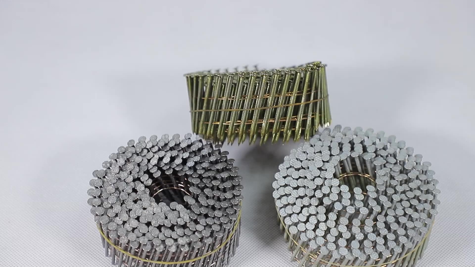 Coil Wire Nails Pallet Screw Shank Coil Nails Market Yellow Zinc White ...
