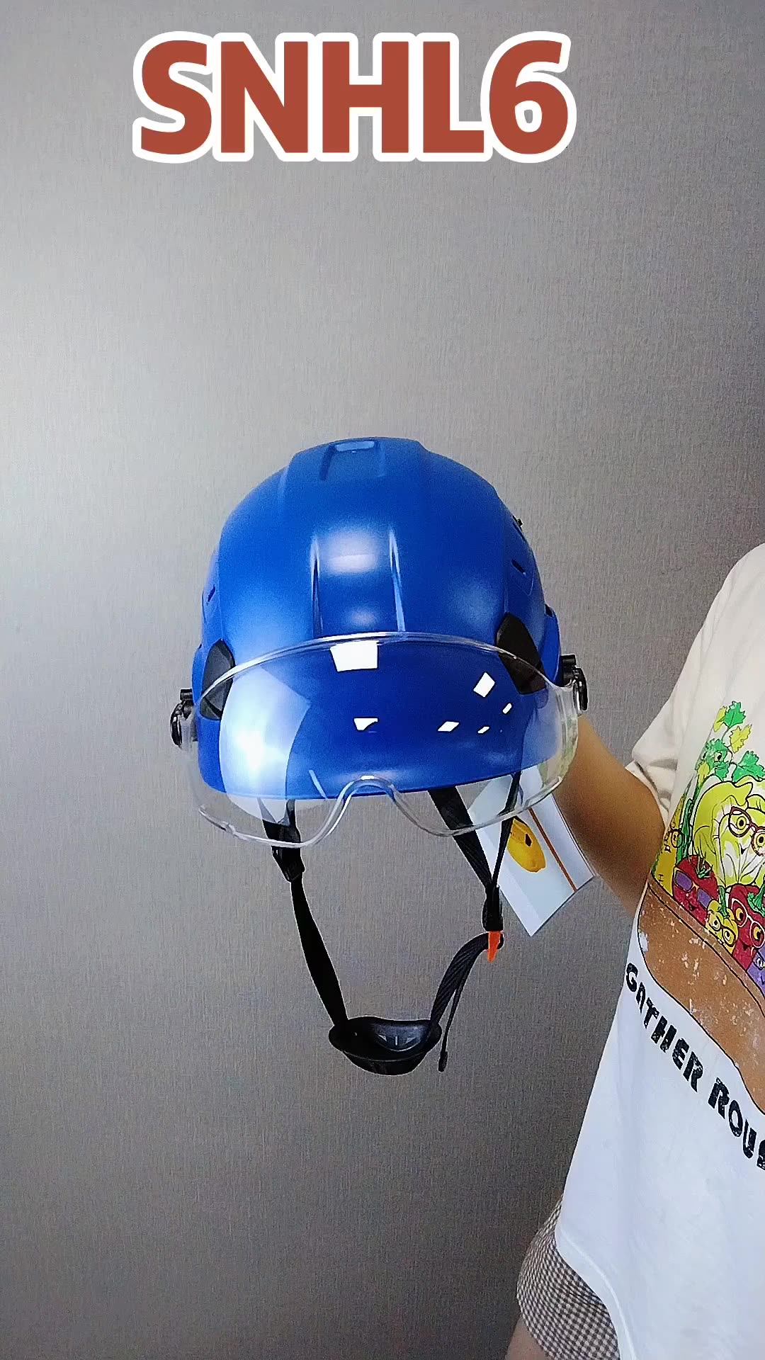 Ant5ppe Safety Helmet With Goggles Visor Industrial Construction Abs ...