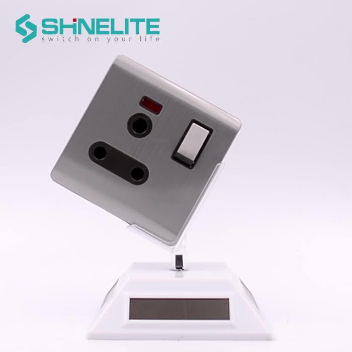 British Standard Metal 15a Round Pin Switched Socket With Neon - Buy ...