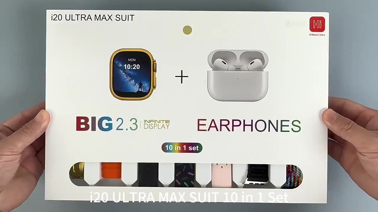 2024 Newest I20 Ultra Max Suit 10 In 1 Smart Watches With Earbuds ...