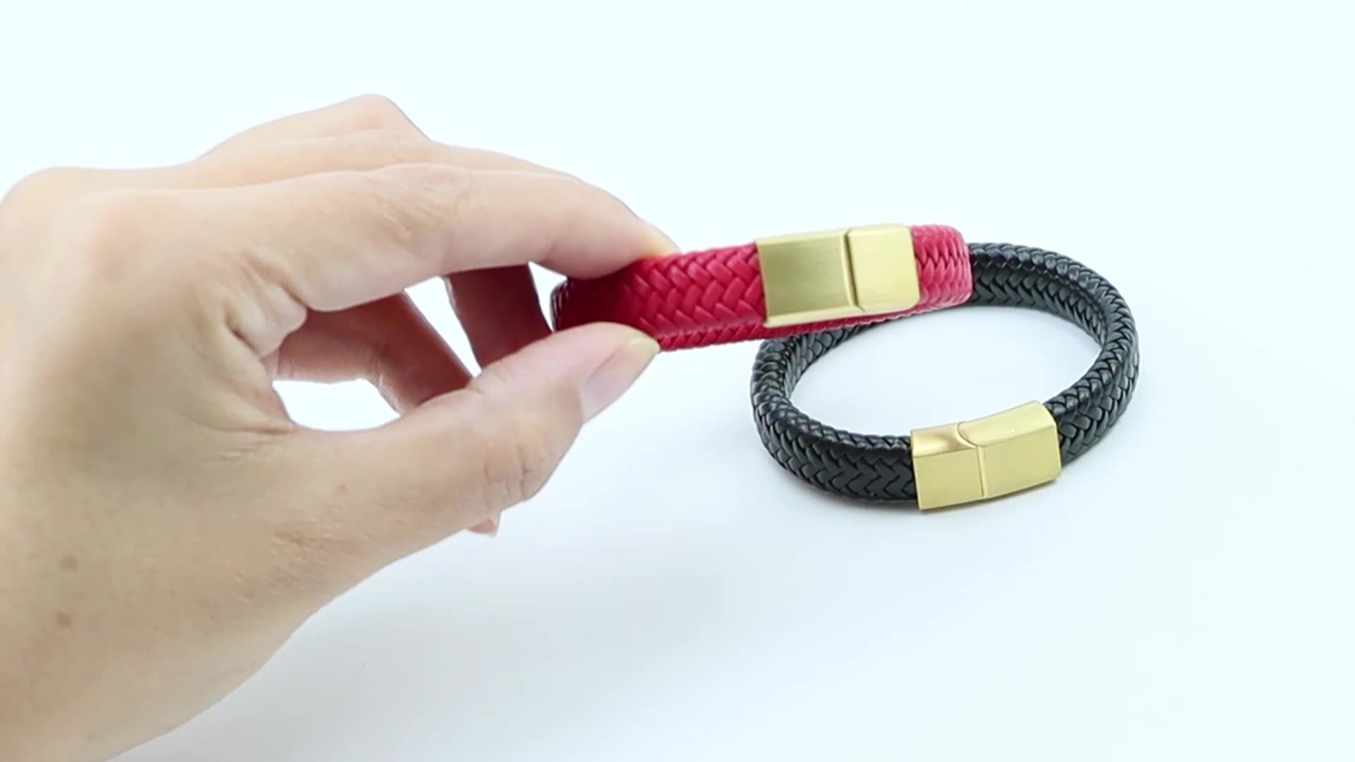 New Arrival Men's Genuine Leather Hand Jewelry Vintage Handmade Braided ...