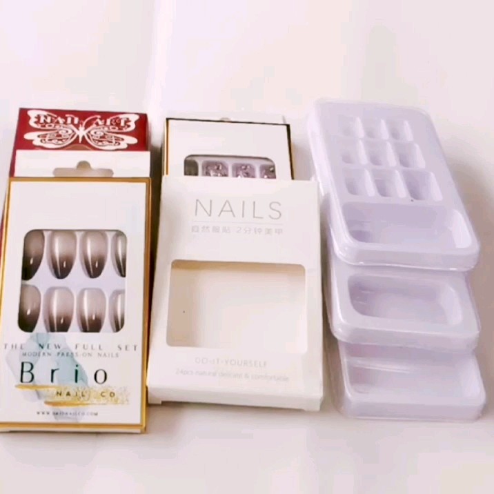 Custom Logo Nail Box Press On Nail Packaging Box For Retail - Buy Nail ...