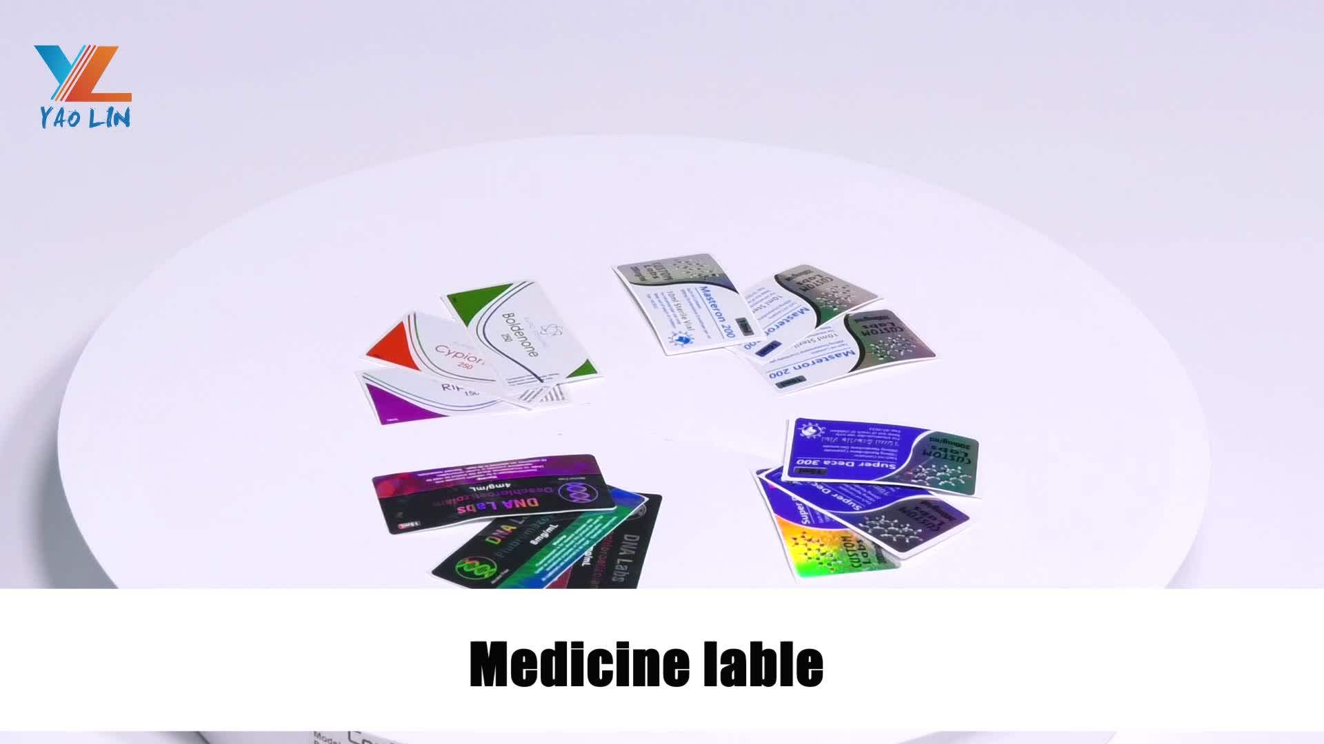 Custom Rx Logo Brand Hologram Or Gold Foil Stamp 10ml Vial Labels - Buy ...