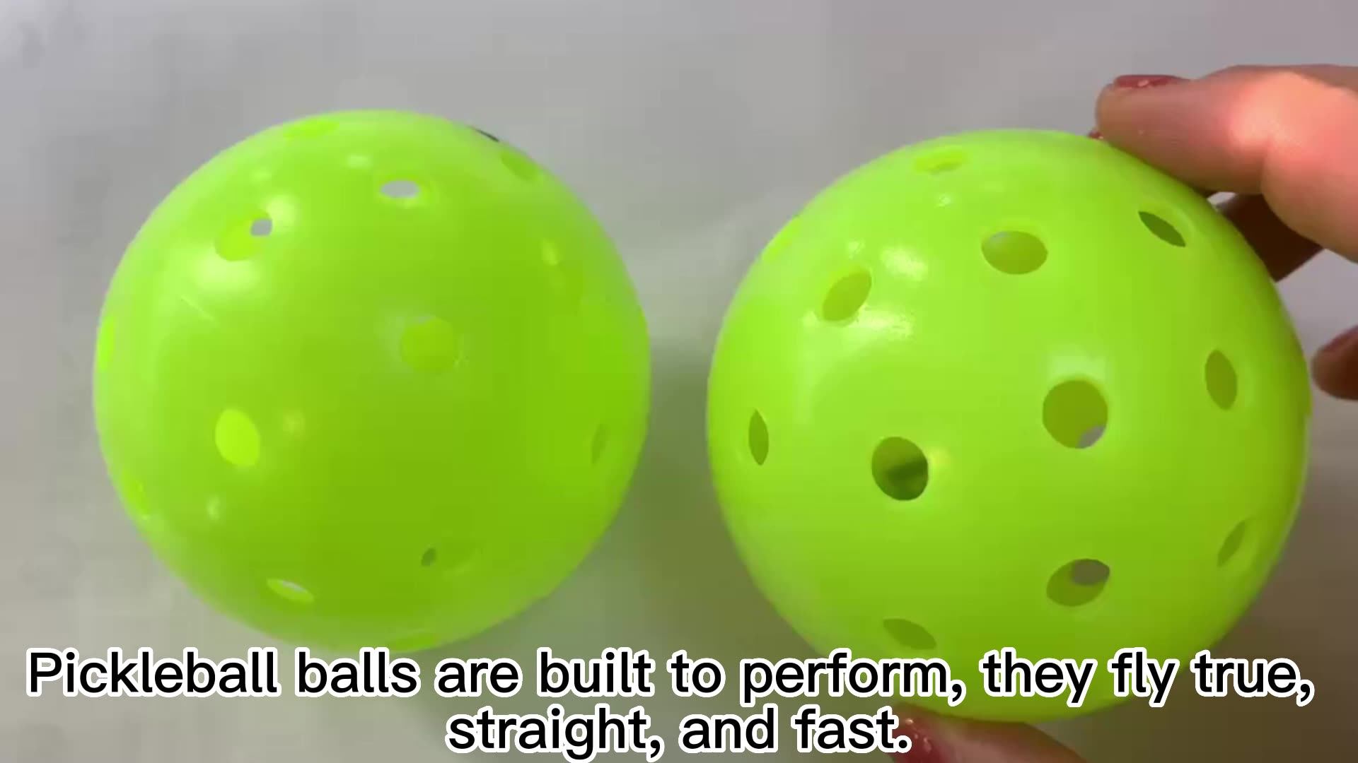 Usapa 40 Hole Neon Green Pickleball Balls Rotation Seamless Pickleball ...