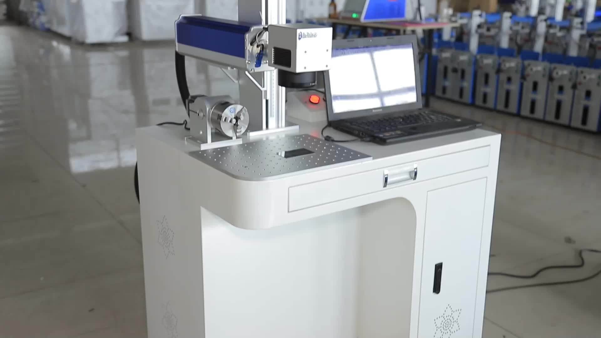 Fiber Laser Marking Machine Price 20w 30w 50w With Rotary Gold Silver ...