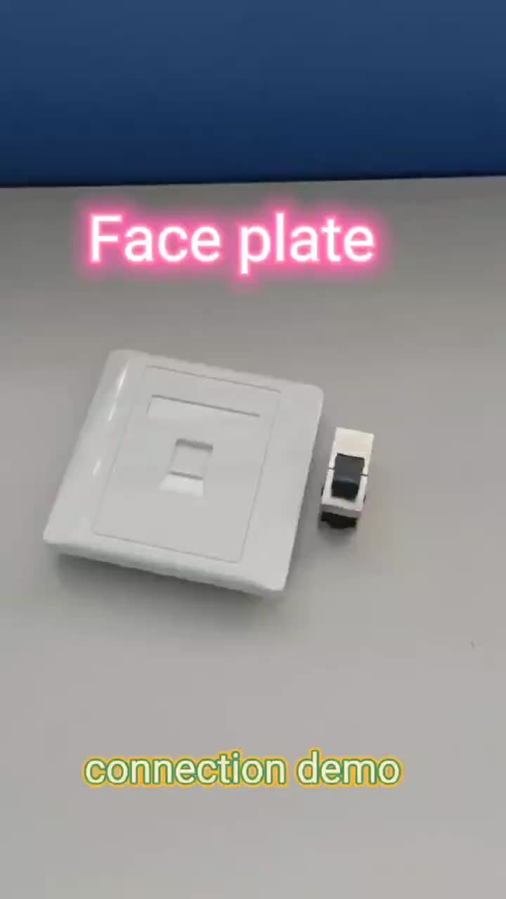 1port Double Ports Cat5e Cat6 Utp Network 86 Face Plate Wall Socket ...