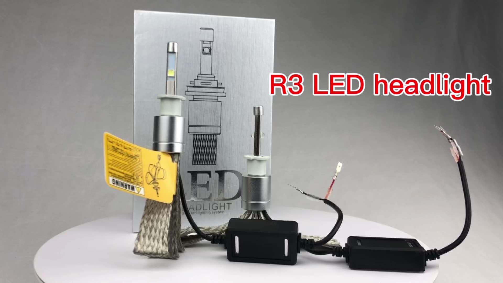R3 Car Led Headlight 40w 8000lm Aluminum Headlamp Conversion Kit White ...