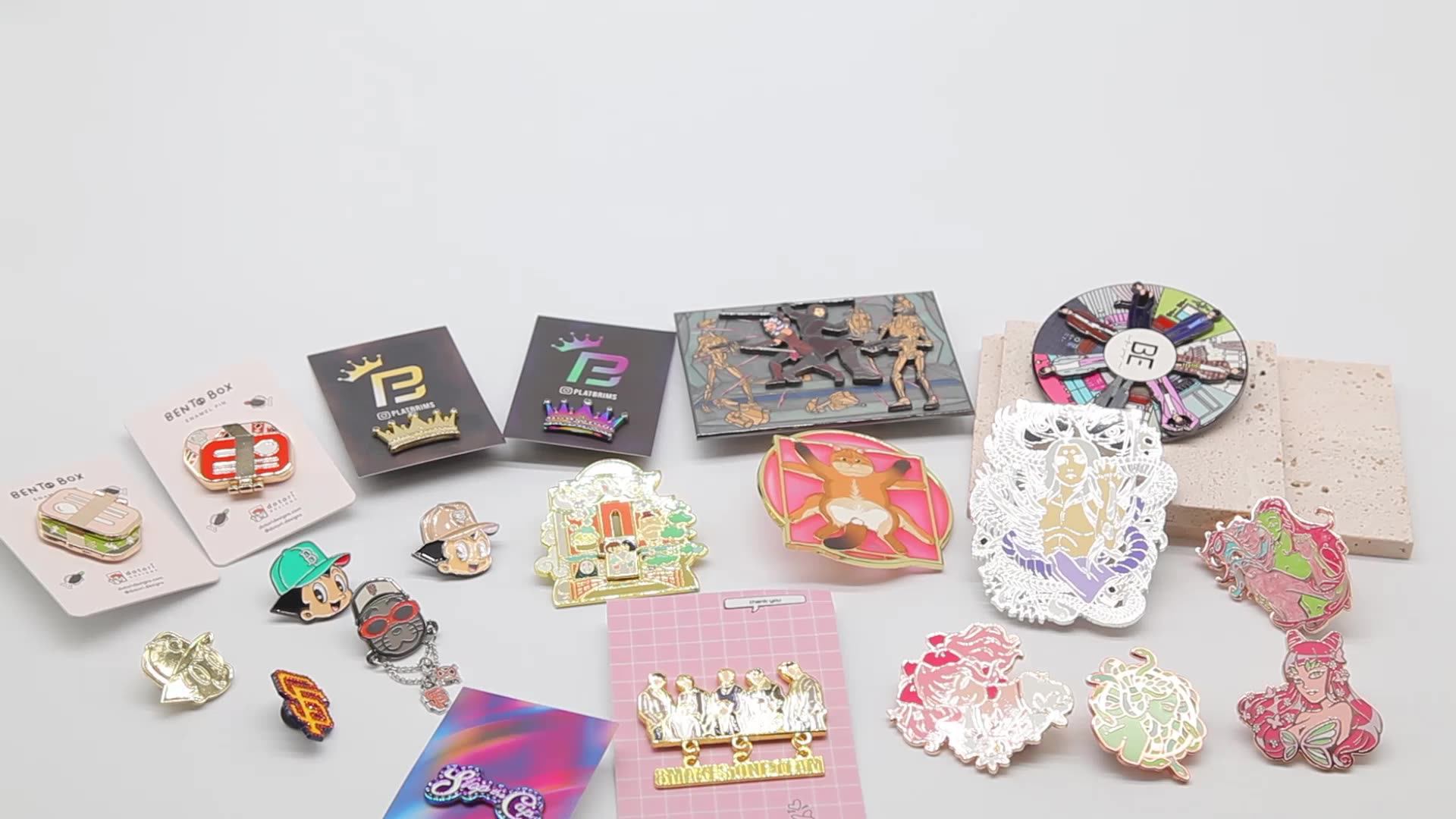 Cheap Custom Made Metal Hard Enamel Pins Sets With Backing Card ...