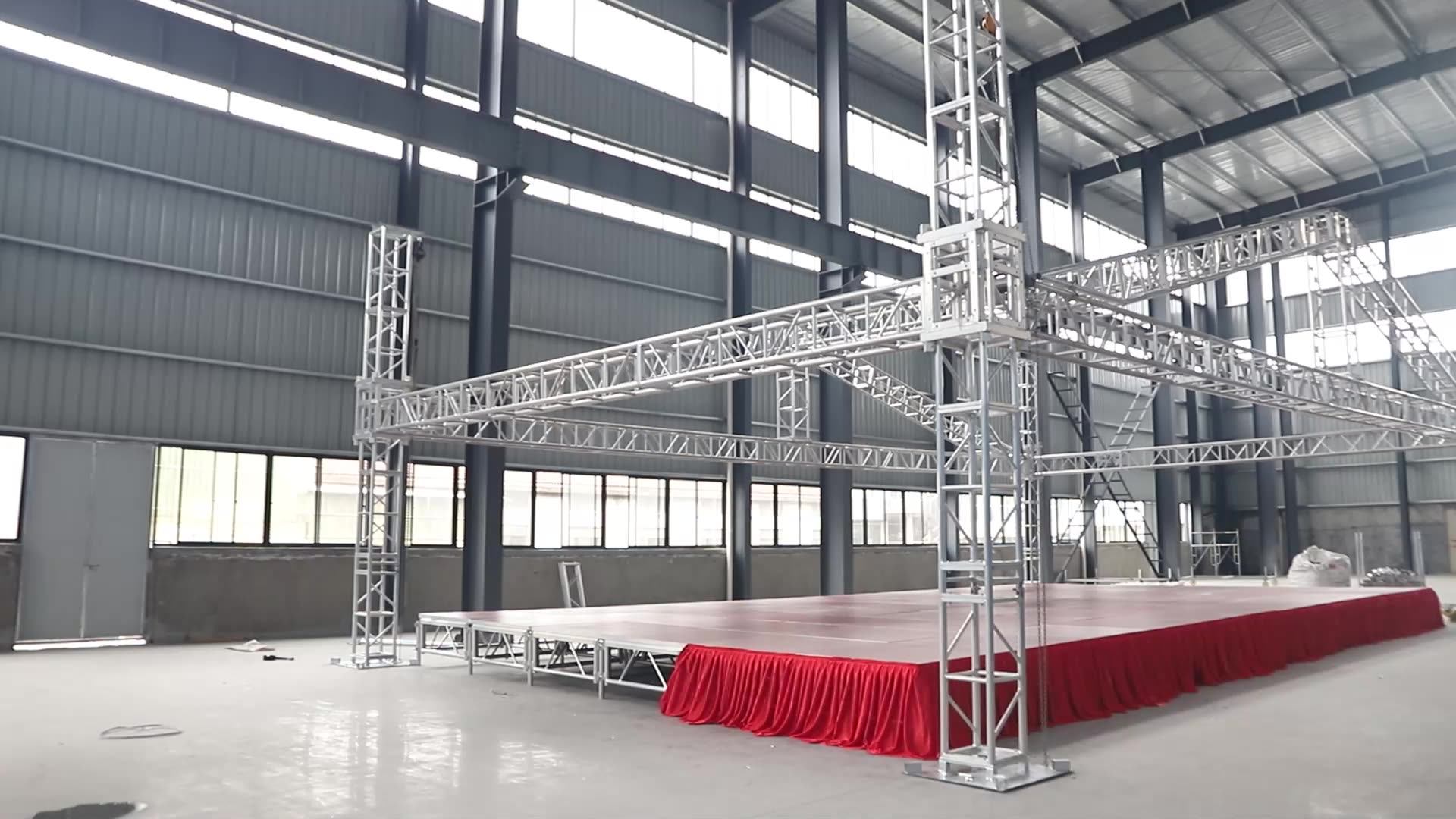 Concert Truss Displays Stage With Roof Truss Stage Lighting Equipment ...