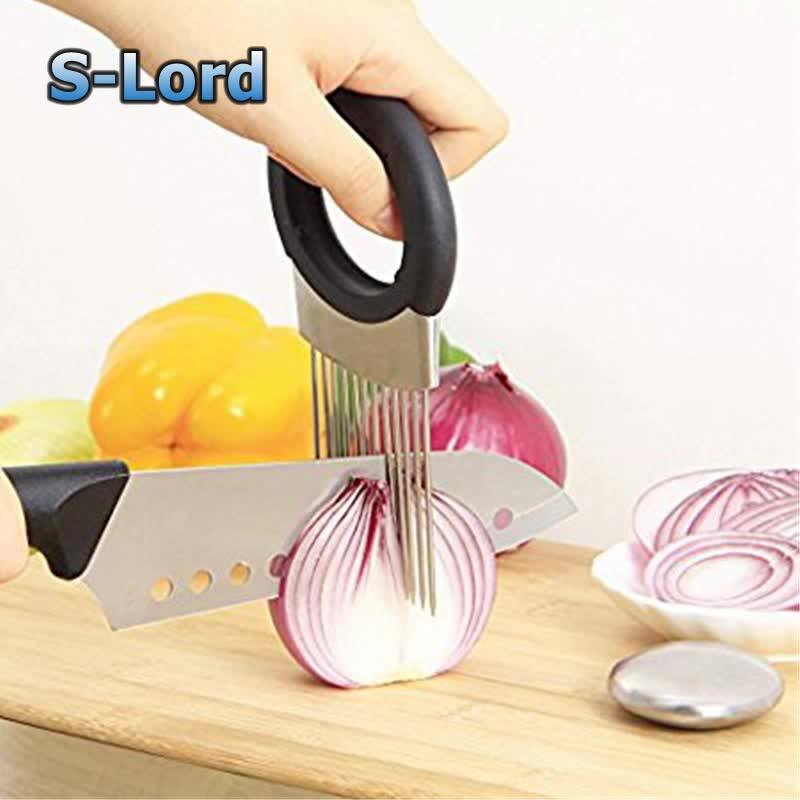 Onion Holder Slicer Vegetable Tools Slicing Guide Vegetable Tomato ...