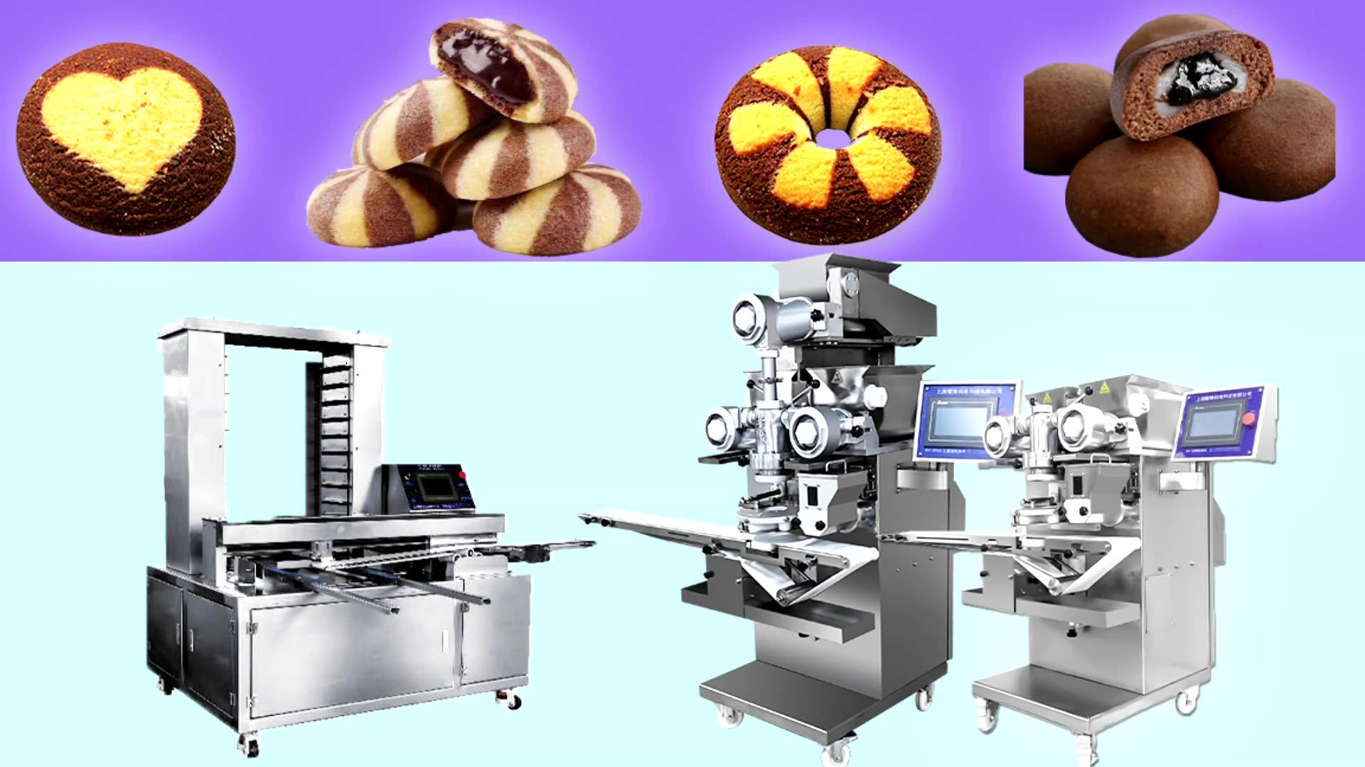 Factory Supplier Commercial Two Fillings Cookies Making Machine Maker ...