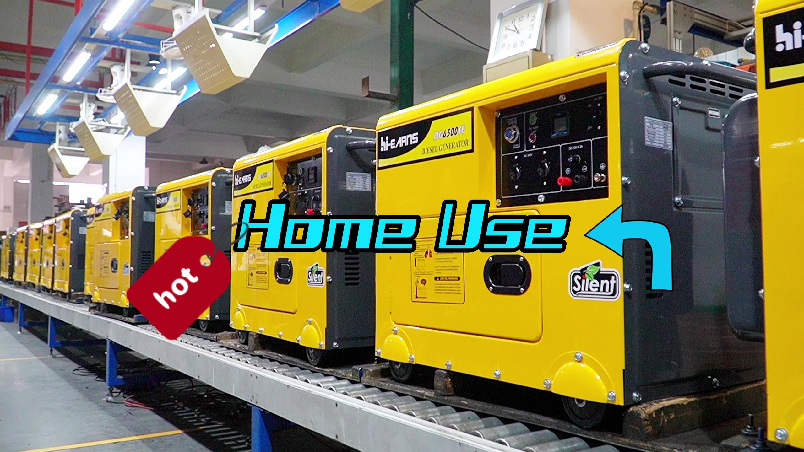 Hiearns 5kw 5.5kw 5kva 6500 8500 11000 Air Cooled Silent Diesel ...