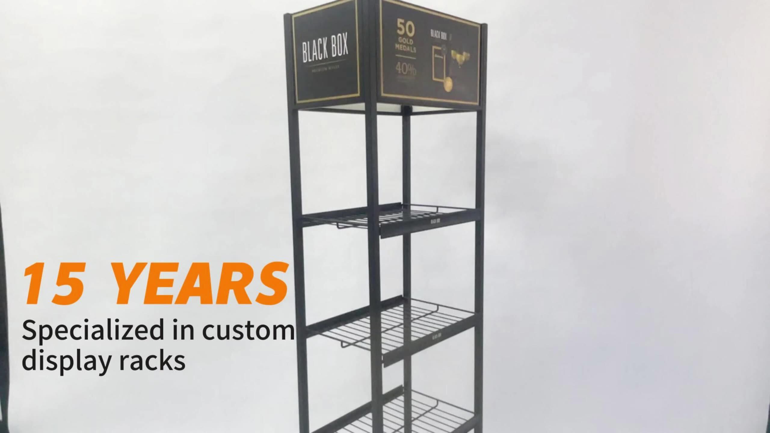 Mobile Metal Fruit Display Rack 6 Carriers With Wheels For Supermarket ...