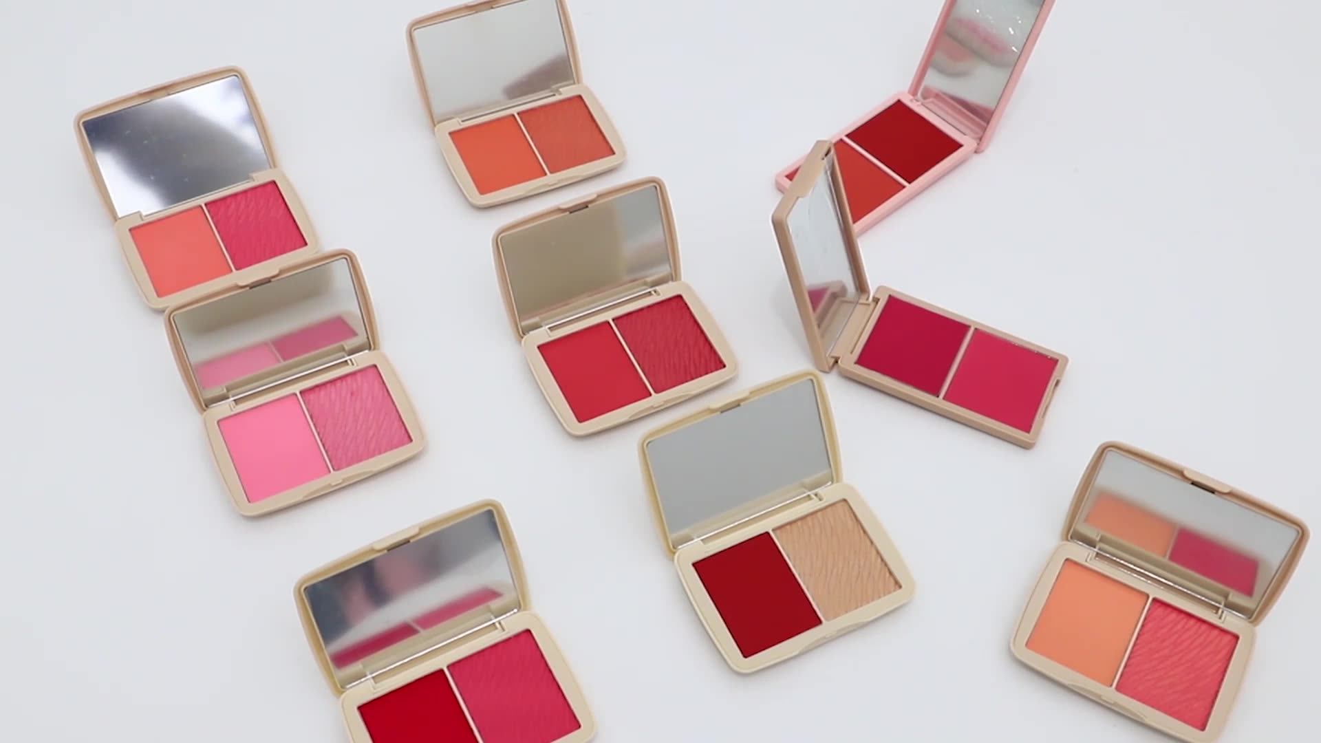 Best Pressed Powder Vegan Makeup Palette With Blush On Printed Logo ...