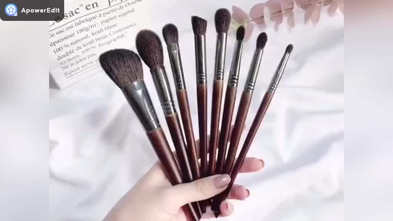Ovw Natural Makeup Brushes Set Factory Eom Eyeshadow Make Up Brush Goat ...