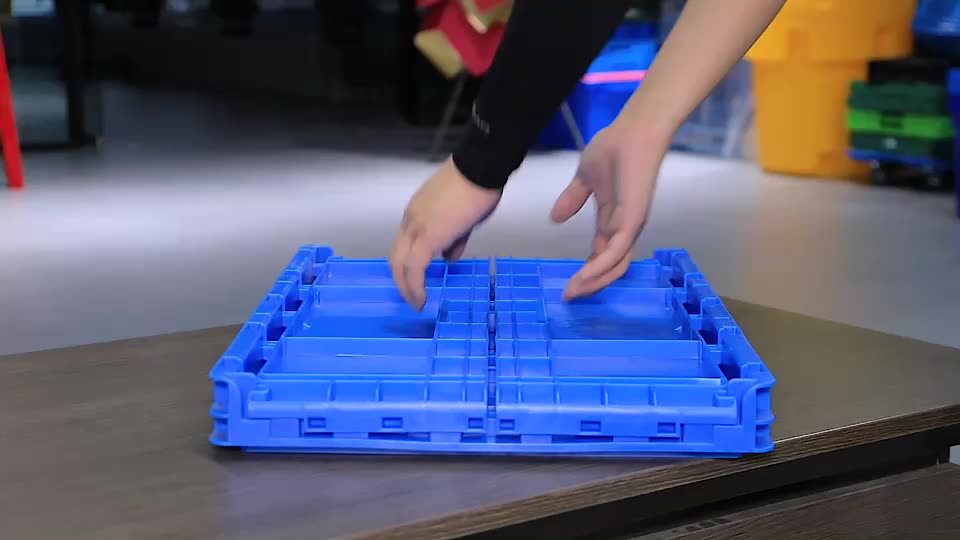 Reusable Stacking Moving Turnover Vented Mesh Storage Folding ...