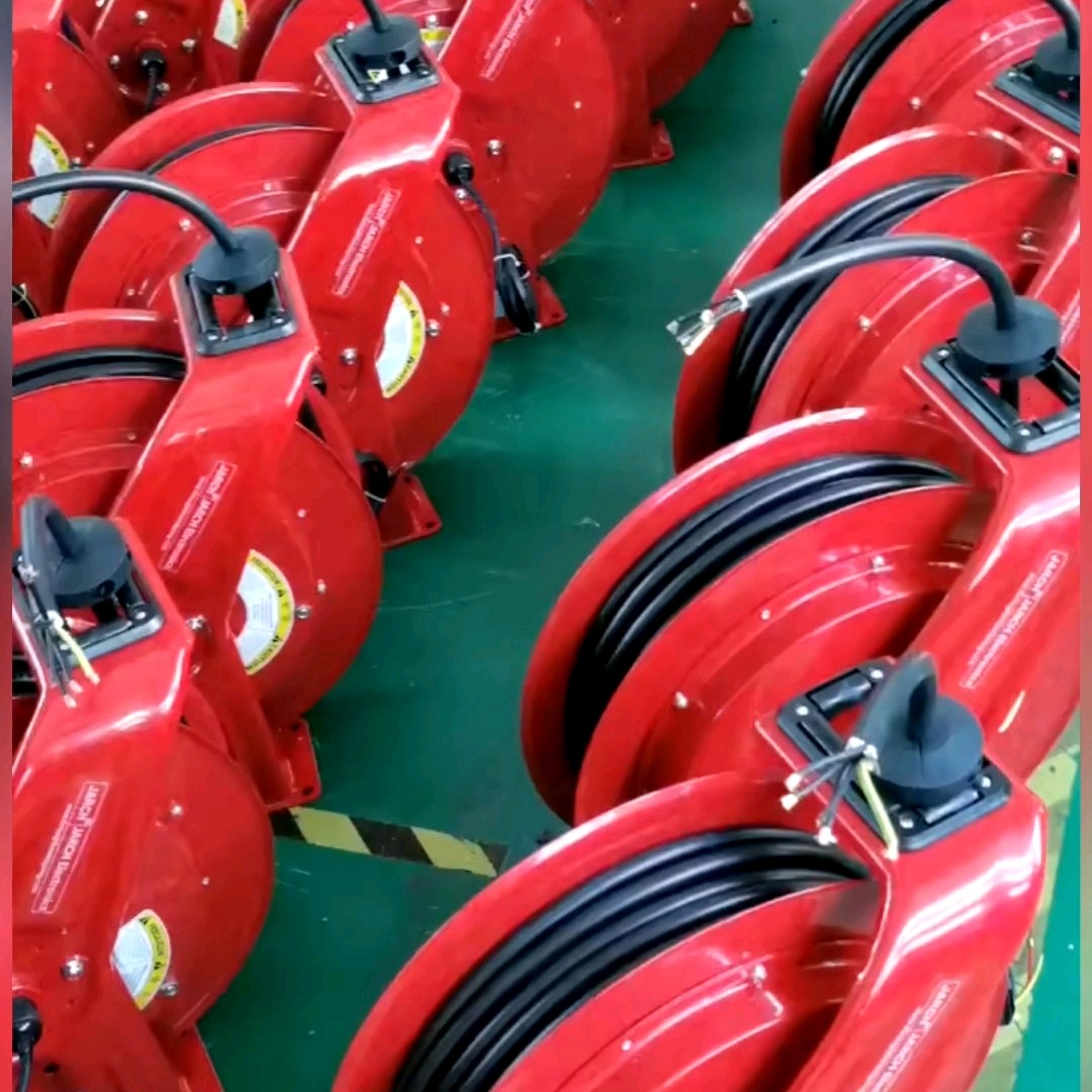 Spring Driven Power Cord Reel For Electric Vehicle Charging Post Cable ...