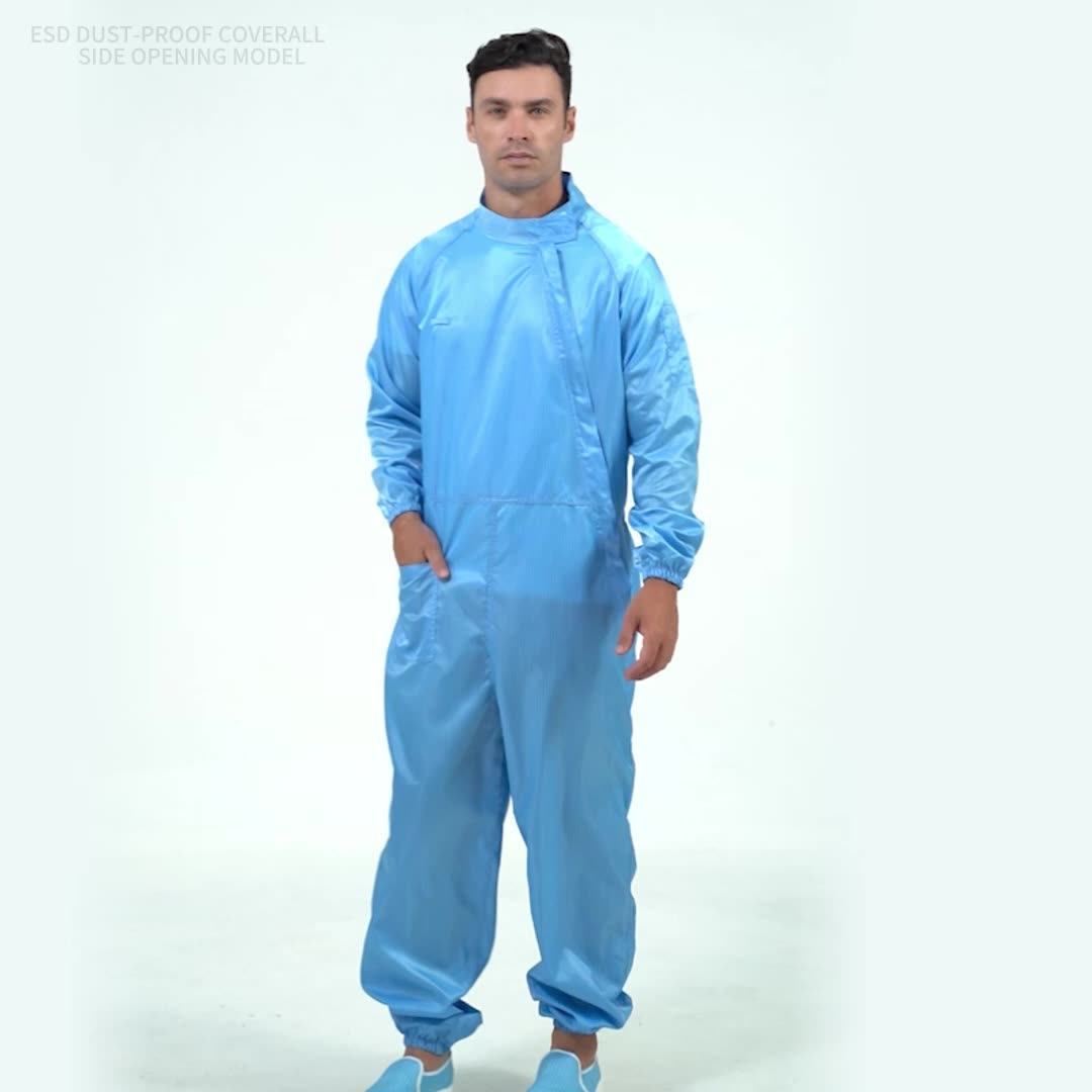 Esd Lab Clothes Dust-proof Work Safety Clothing Antistatic Coverall ...