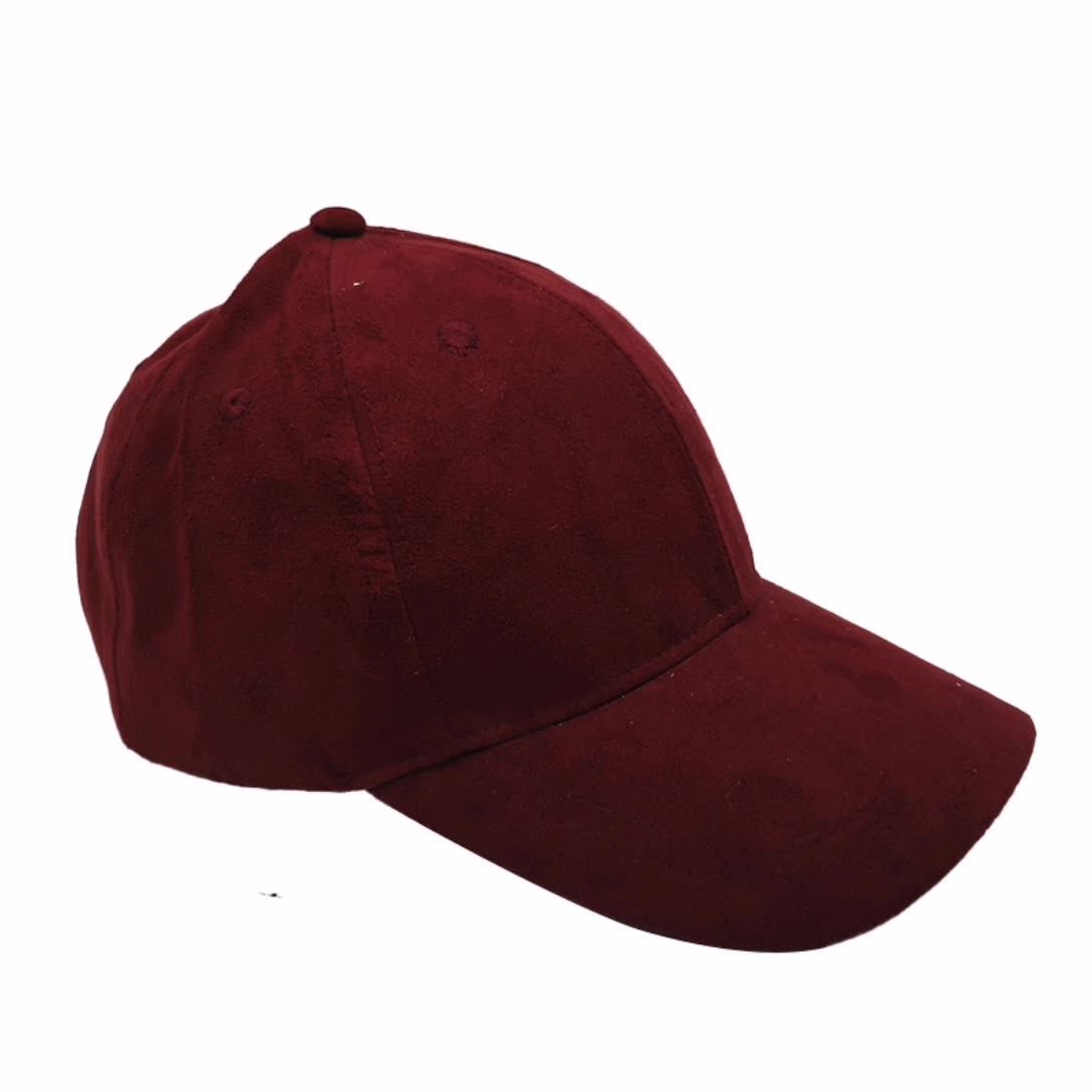 Fashion Ladies Burgundy Suede Baseball Cap - Buy Suede Cap,Women Hats ...